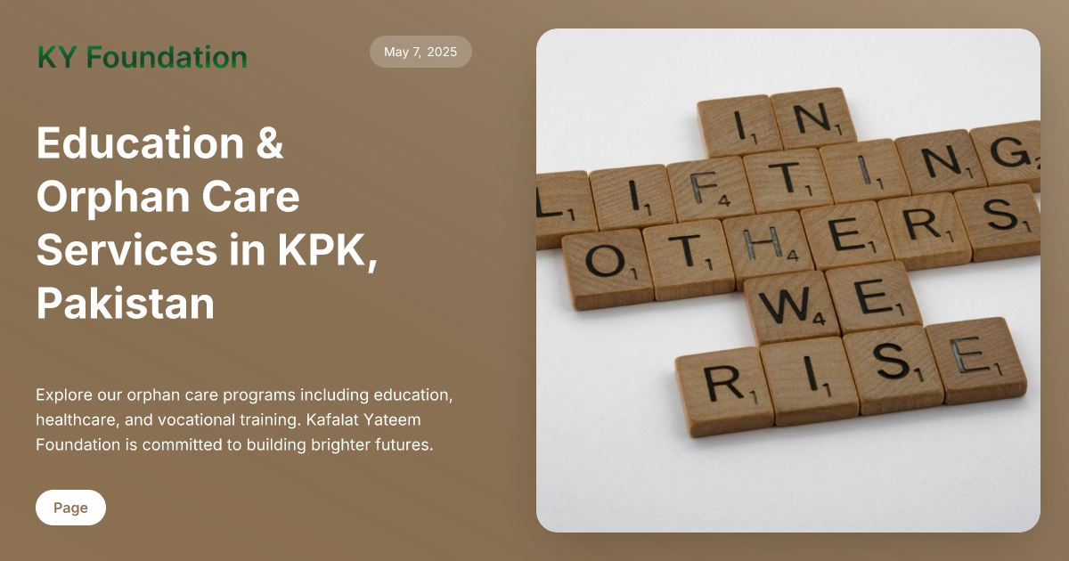 Our Programs | Education & Orphan Care Services in KPK, Pakistan ...